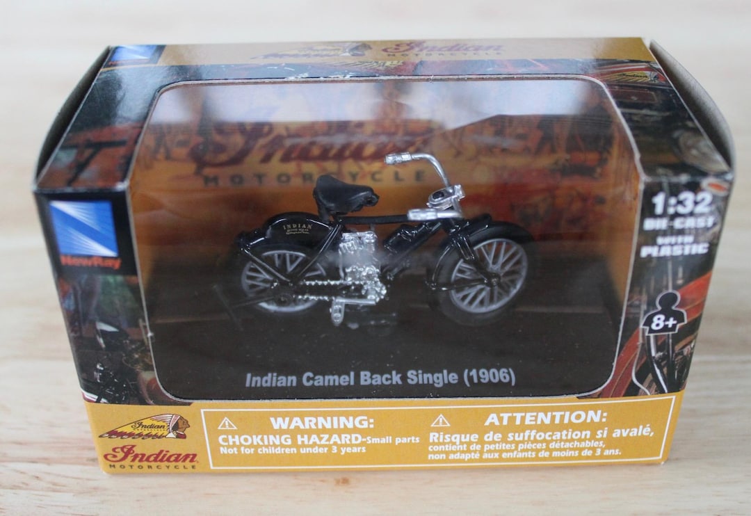 Vintage “1906 Indian Camel Back Single” 1:12 Die-cast Motorcycle Model ...