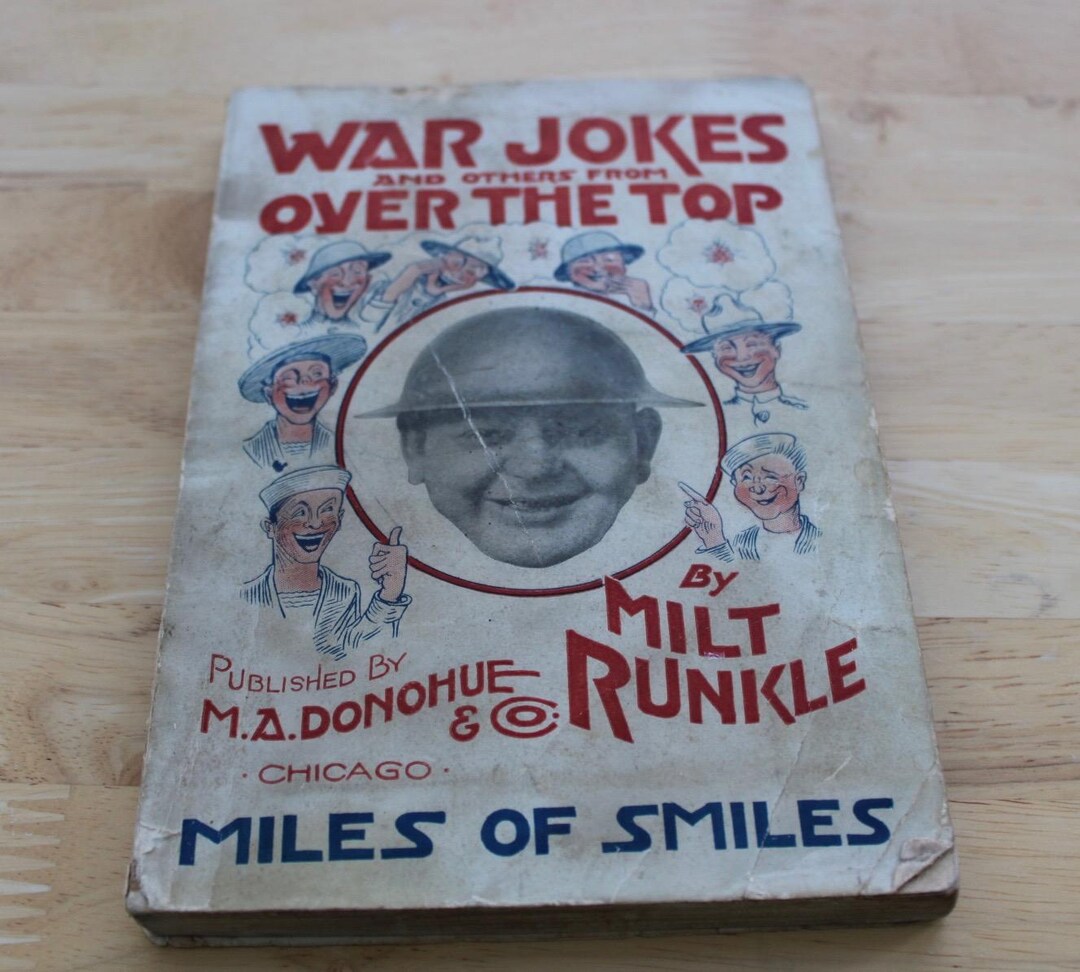 Vintage 1919 WWI Military Humor Book - War Jokes - Miles of Smiles - Etsy