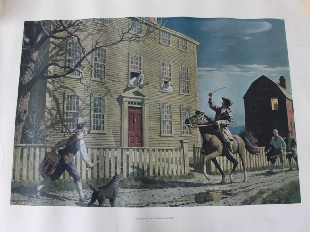 Paul Revere Art Print – 1960 A. Lassell Ripley Meriden Gravure - Etsy