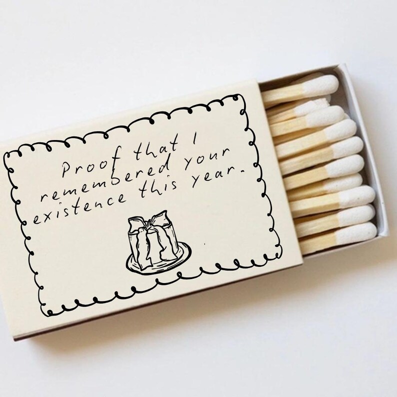 Funny Birthday Matchbox Template | Gag Gift Party Favor (canva Editable ...