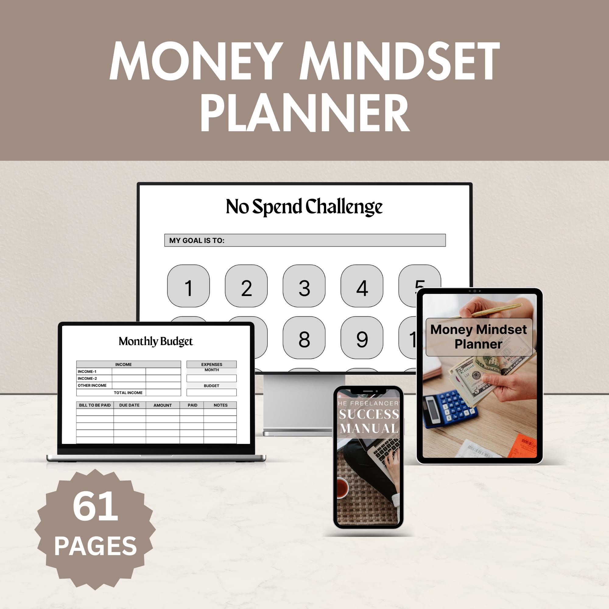 Money Mindset Planner | Financial Wellness & Abundance Workbook ...