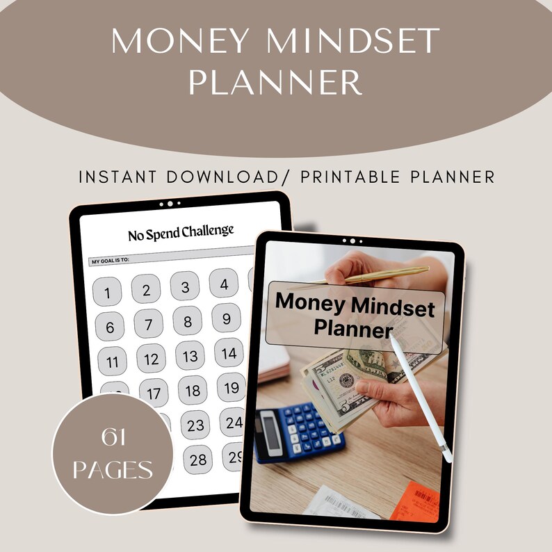 Money Mindset Planner | Financial Wellness & Abundance Workbook ...