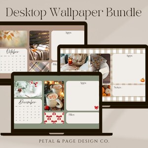 2025 COZY DESKTOP WALLPAPER Bundle With Calendar & Organizer / October ...