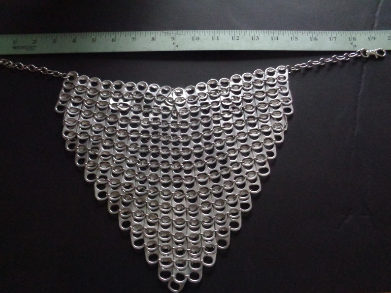 Upcycled Pop Tab Statement Necklace: Eco-friendly Chainmail Style - Etsy