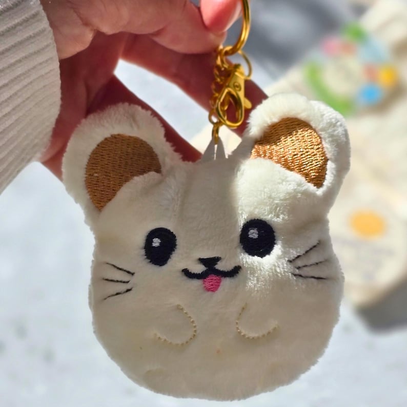 Cute Mouse Plush Keychain – Soft Kawaii Hamster Charm With Bag & 3 ...