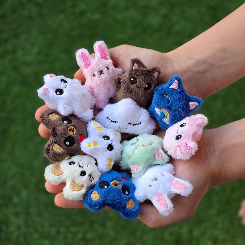 Mini Plush Toy Set – 12 Tiny Stuffed Animals (1.5–2”) With Bag ...