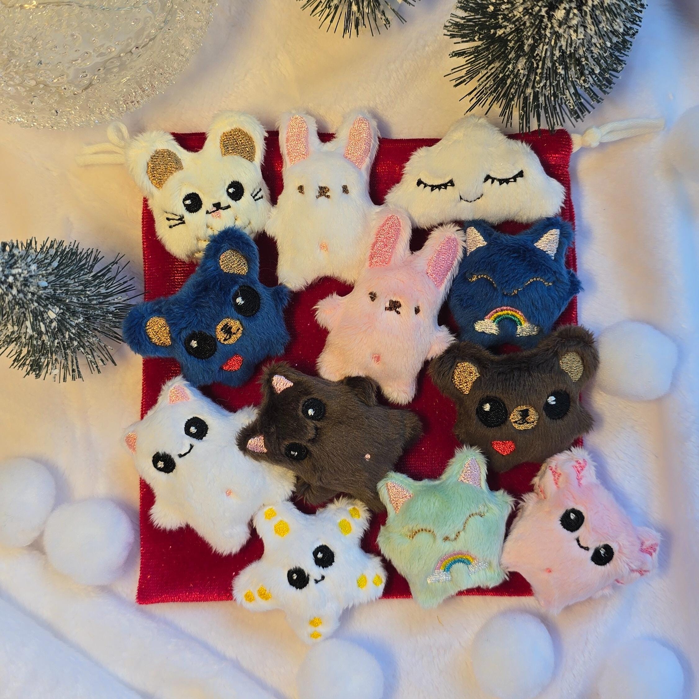 Mini Plush Toy Set – 12 Tiny Stuffed Animals (1.5–2”) With Bag ...