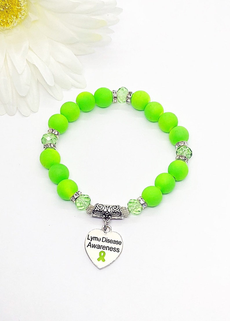 Lyme Disease Awareness Bracelet, Lyme Disease, Lime Bracelet, Lyme ...