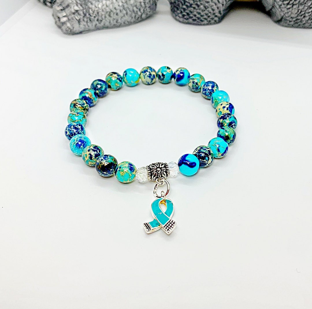 Scleroderma Awareness, Ovarian Cancer Awareness Bracelet, Teal Ribbon ...