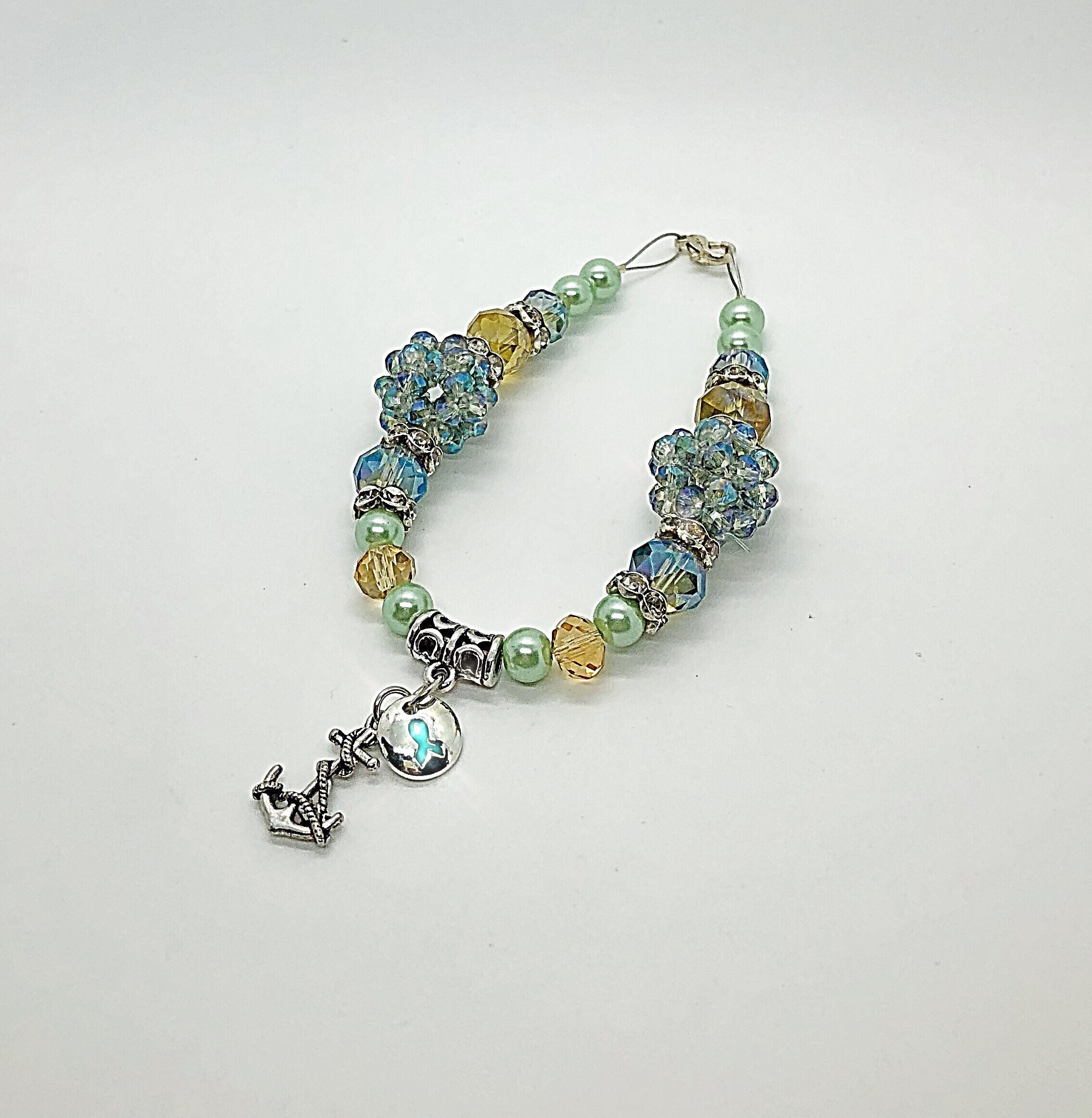 Ovarian Cancer Awareness Bracelet, PCOS Awareness, Antibullying ...