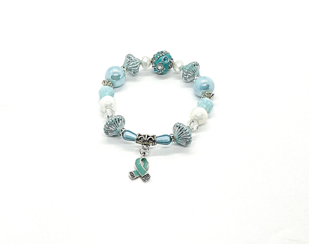 Prostate Cancer Awareness Bracelet,light Blue Awareness Ribbon, Chronic ...