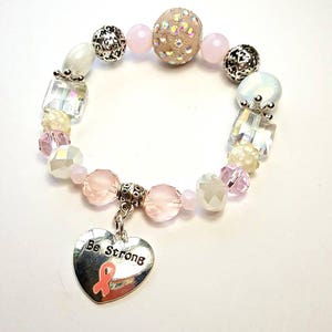 Breast Cancer Awareness, Pink Awareness Ribbon Bracelet, Breast Cancer ...