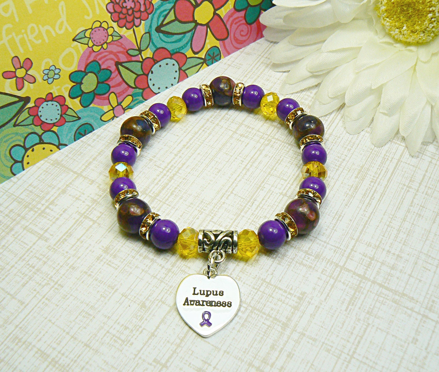 Lupus Awareness Bracelet Lupus Awareness Jewelry Lupus | Etsy