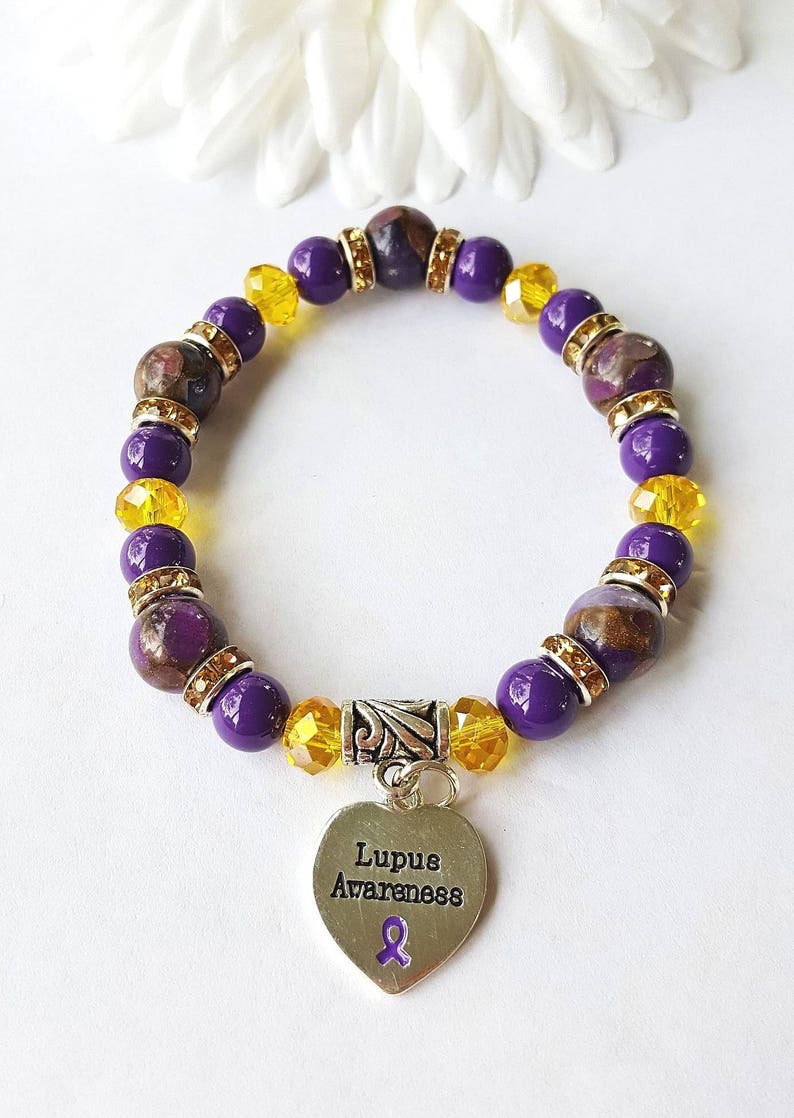 Lupus Awareness Bracelet Lupus Awareness Jewelry Lupus - Etsy