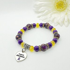 Lupus Awareness Bracelet, Lupus Awareness Jewelry, Lupus Jewelry, Cause ...