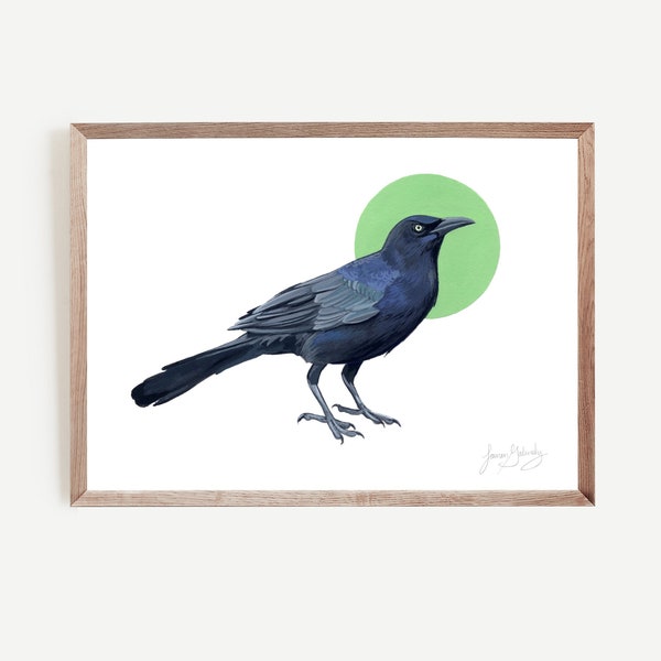 Grackle Painting - Etsy