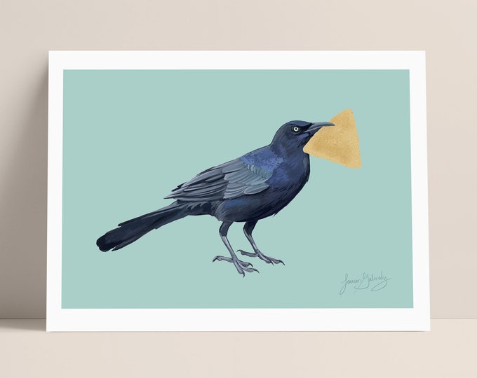 SALE Copper Kettle Grackle, Original Still Life With Bird Oil Painting ...