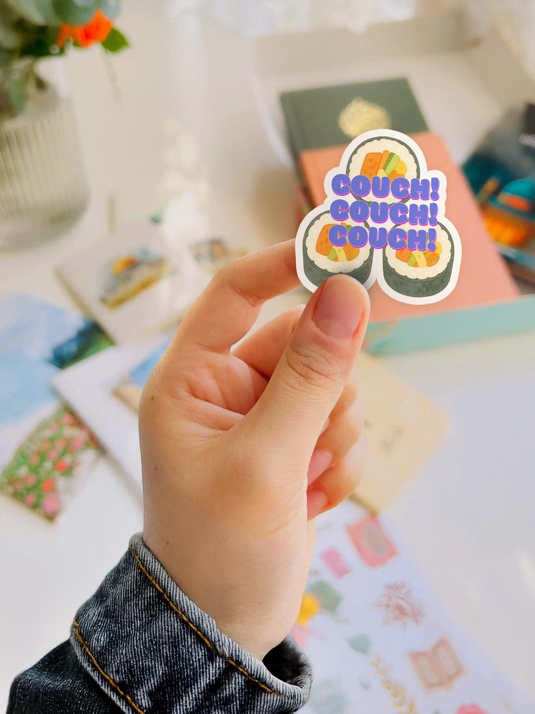 K-pop Movie Kimbap Sticker | Funny Foodie Quote | Demon Hunters Korean ...