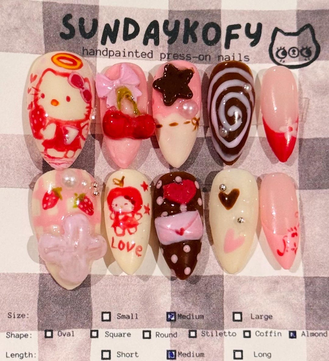 Sanrio Nails, Hello Kitty Nails, Cute Nails, Kawaii Nails, Cartoon ...