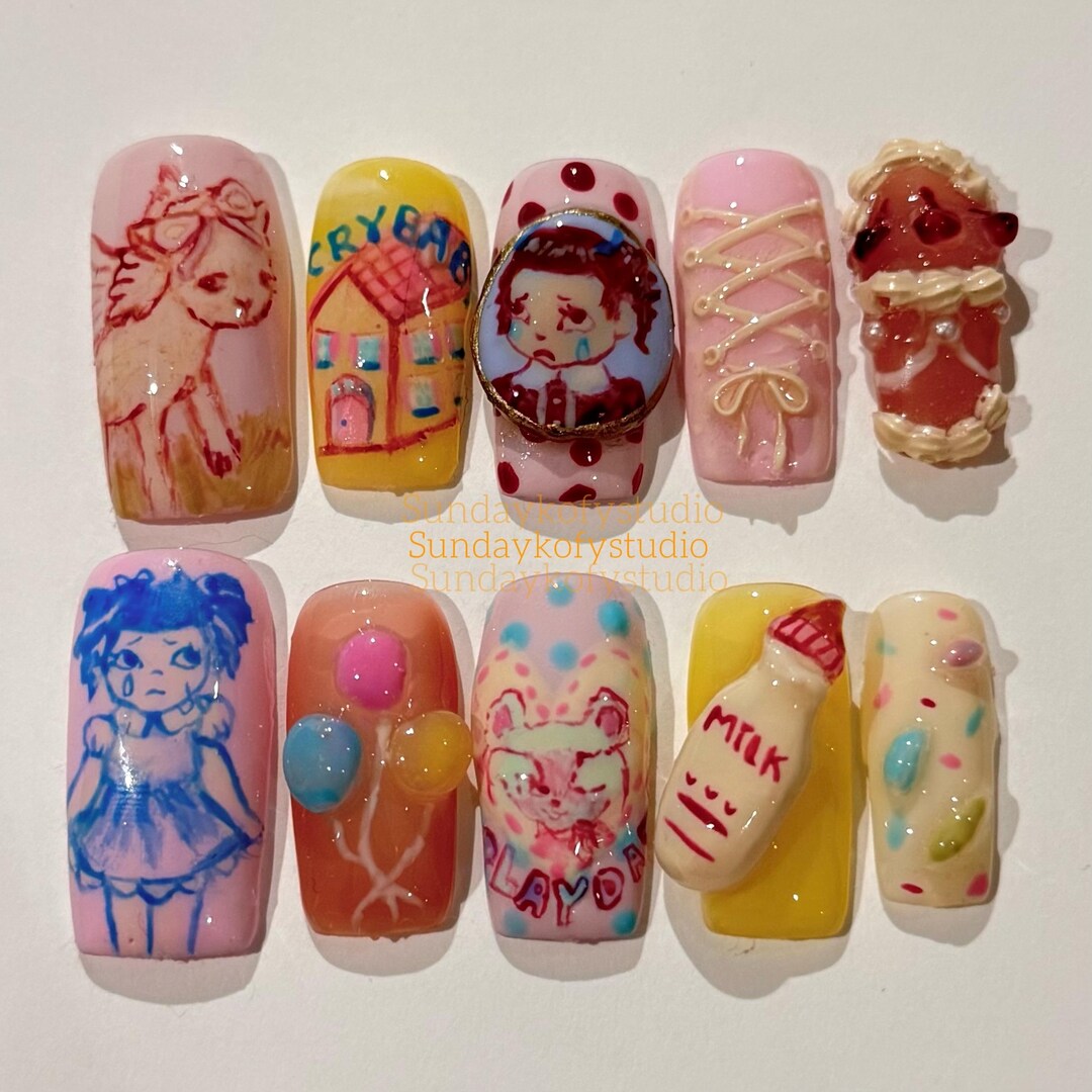 Crybaby, Crybaby Album Nails, Melanie Martinez Nails, Melanie Martinez ...