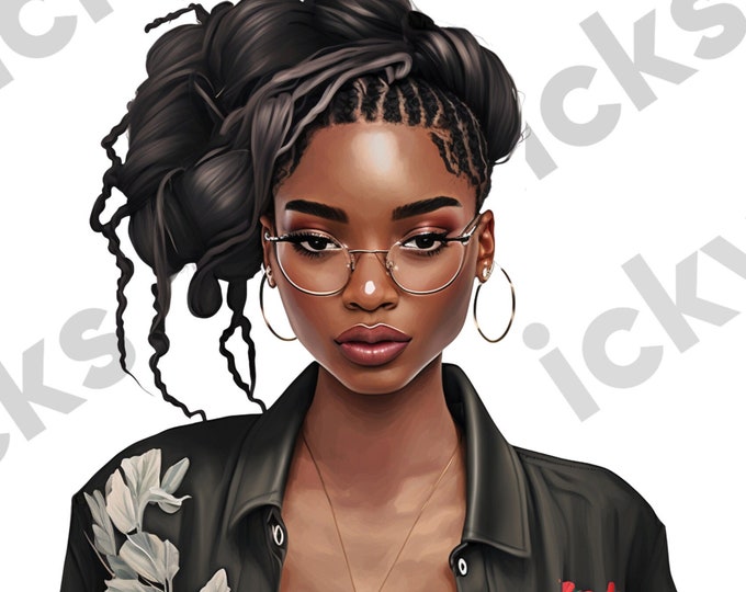 Beautiful Melanin Queens Digital Ai Art Midjourney Fashionista Woman With Pretty Hair African