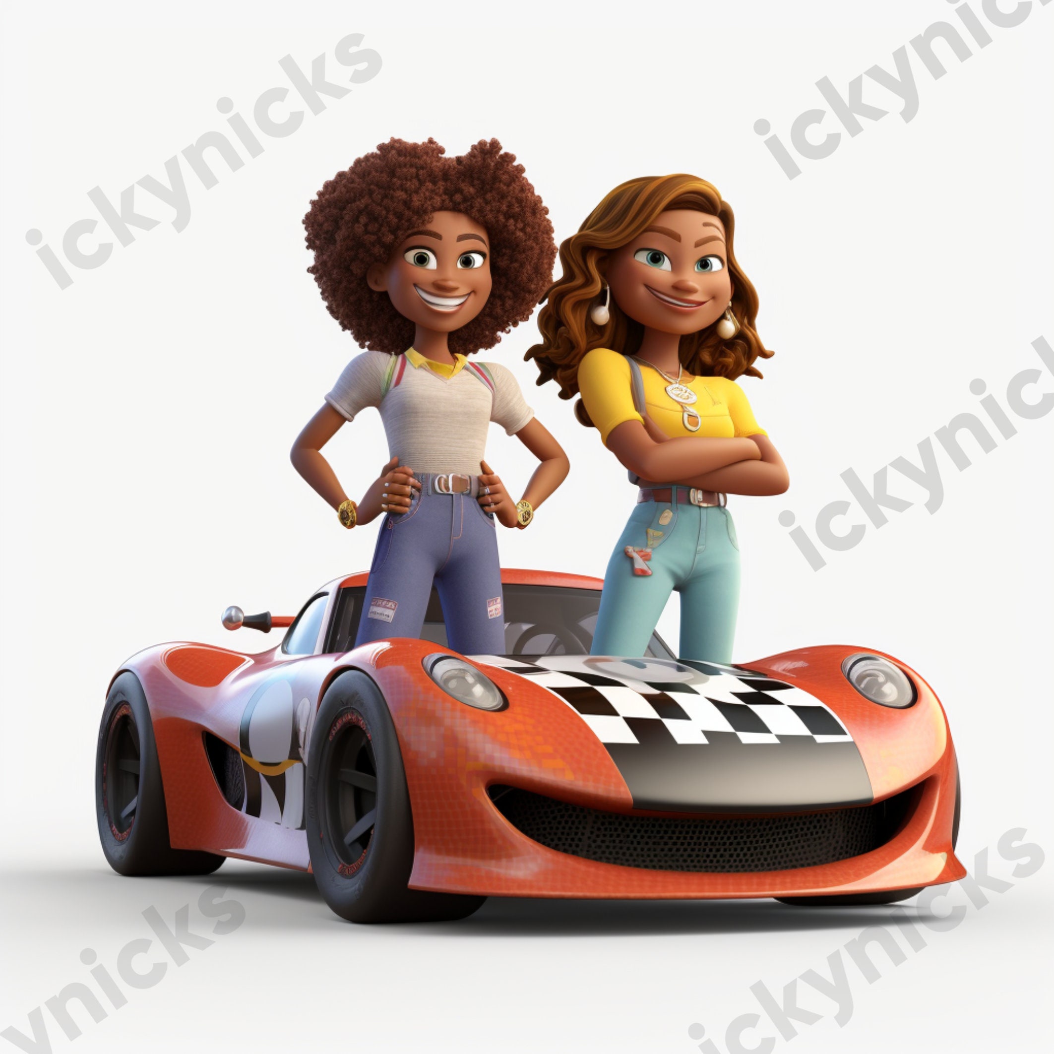Melanin Clipart Race Car Driver Black Female Girl Sports Athletes ...
