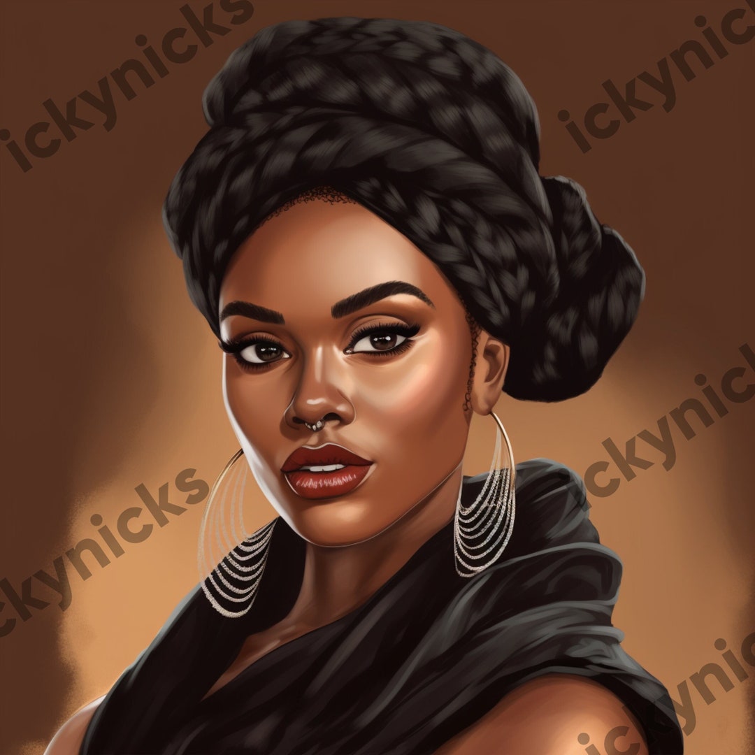 Melanin Girl Culture Fashionista Beautiful Faces Clipart Black Planner ...