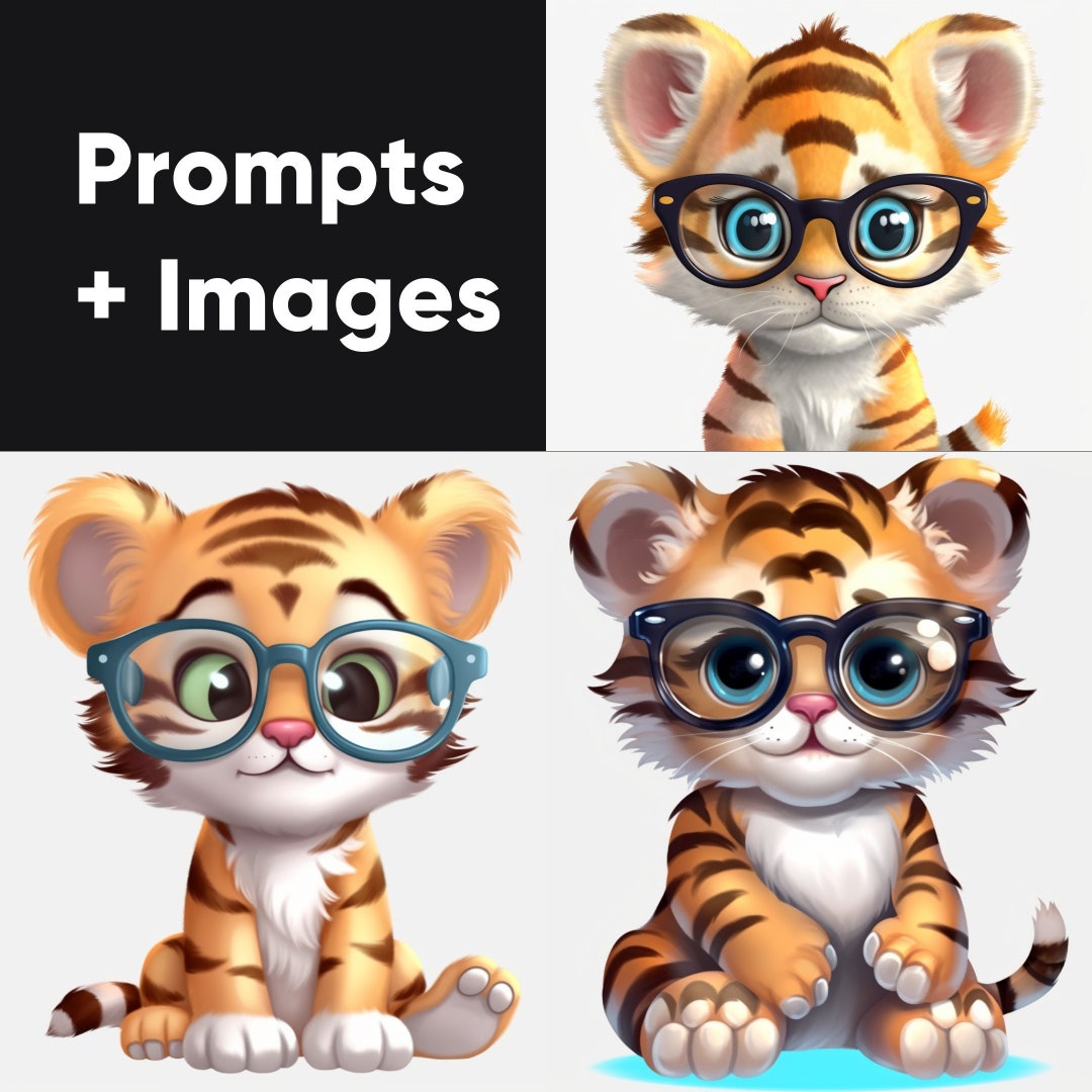 Midjourney Safari Prompts Jungle Animal Baby Tiger With Cute Eye ...