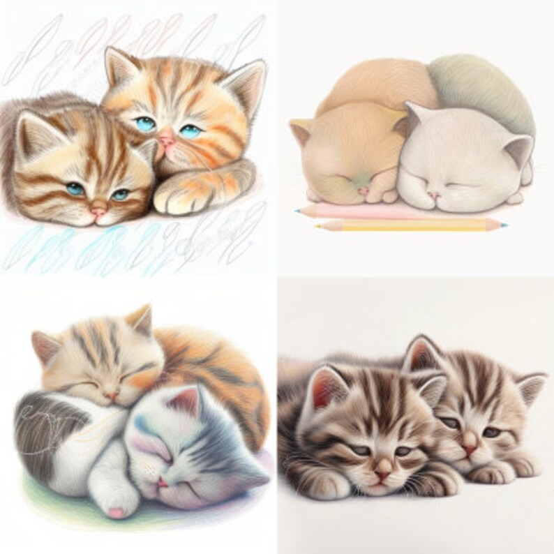 Midjourney Cat Prompts Baby Kittens and Nursery Wall Art Situations for ...