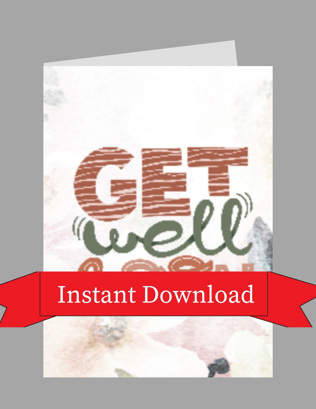Get Well Card Template Get Well Soon Unisex Men or Women - Etsy