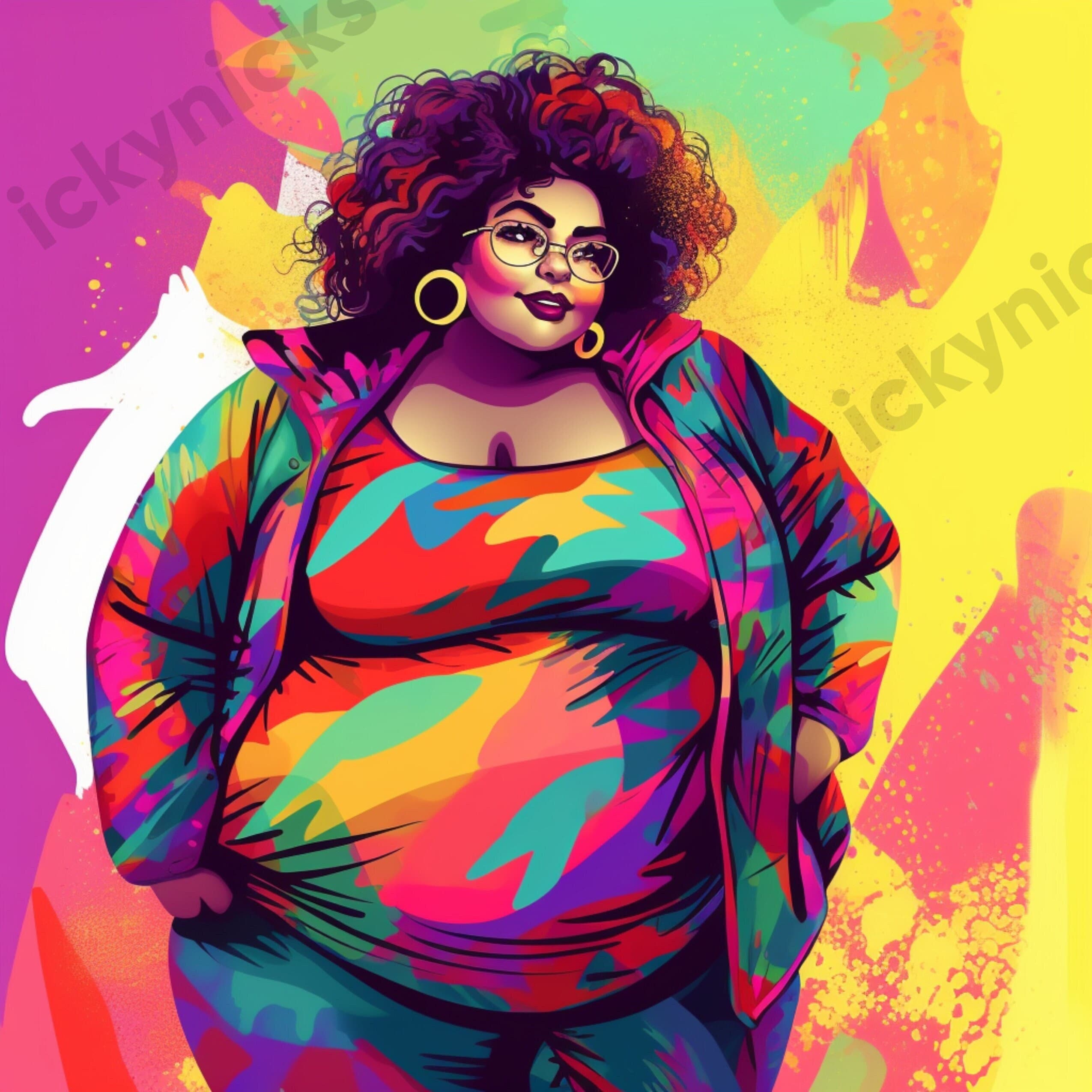 Black Ai Art Melanin Woman | Digital Artwork African American Curvy ...