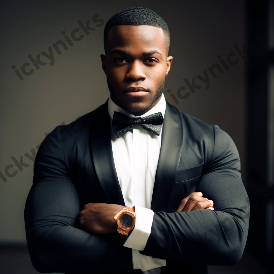 Digital Artwork Melanin Man Beautiful Model Clipart African American ...