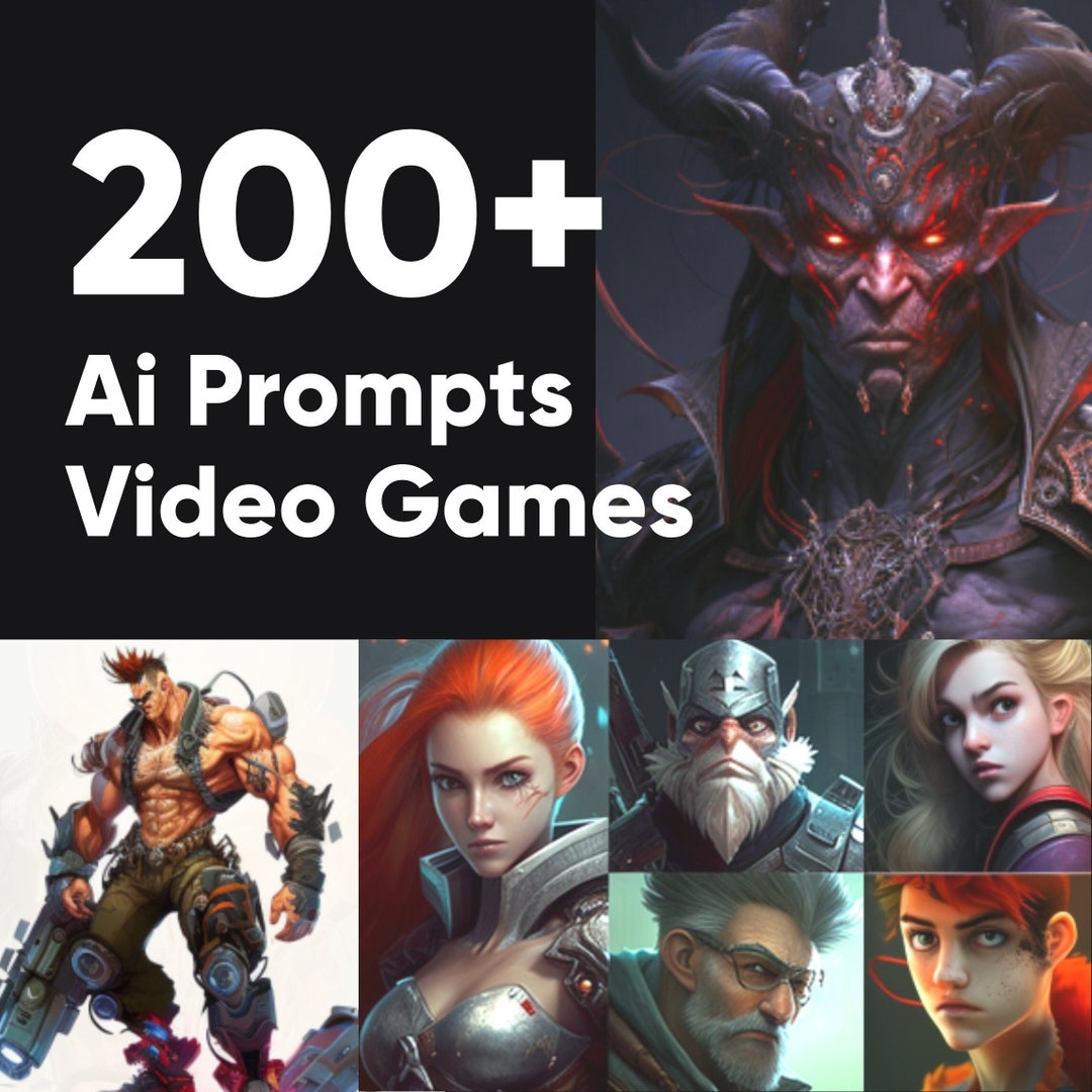 Midjourney Video Game Character Prompts Ai Guide and - Etsy