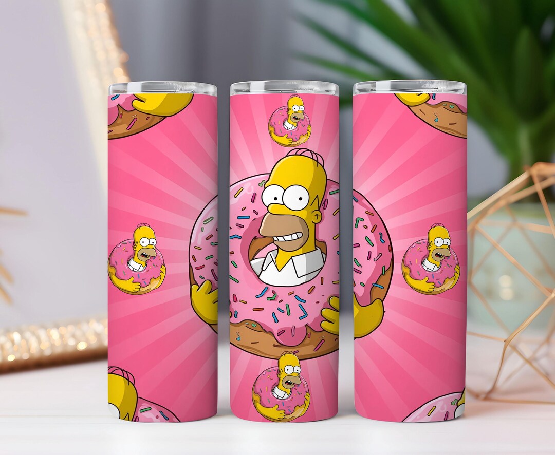 Simpsons Pink Tumbler Wrap: Cartoon Family Design (digital Download) - Etsy