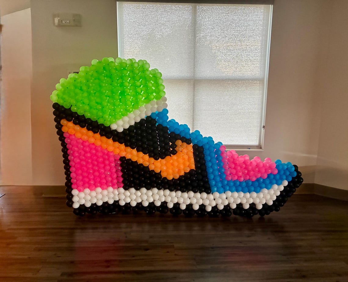 Colorful High-top Sneaker Balloon Mural Template – Digital Download ...