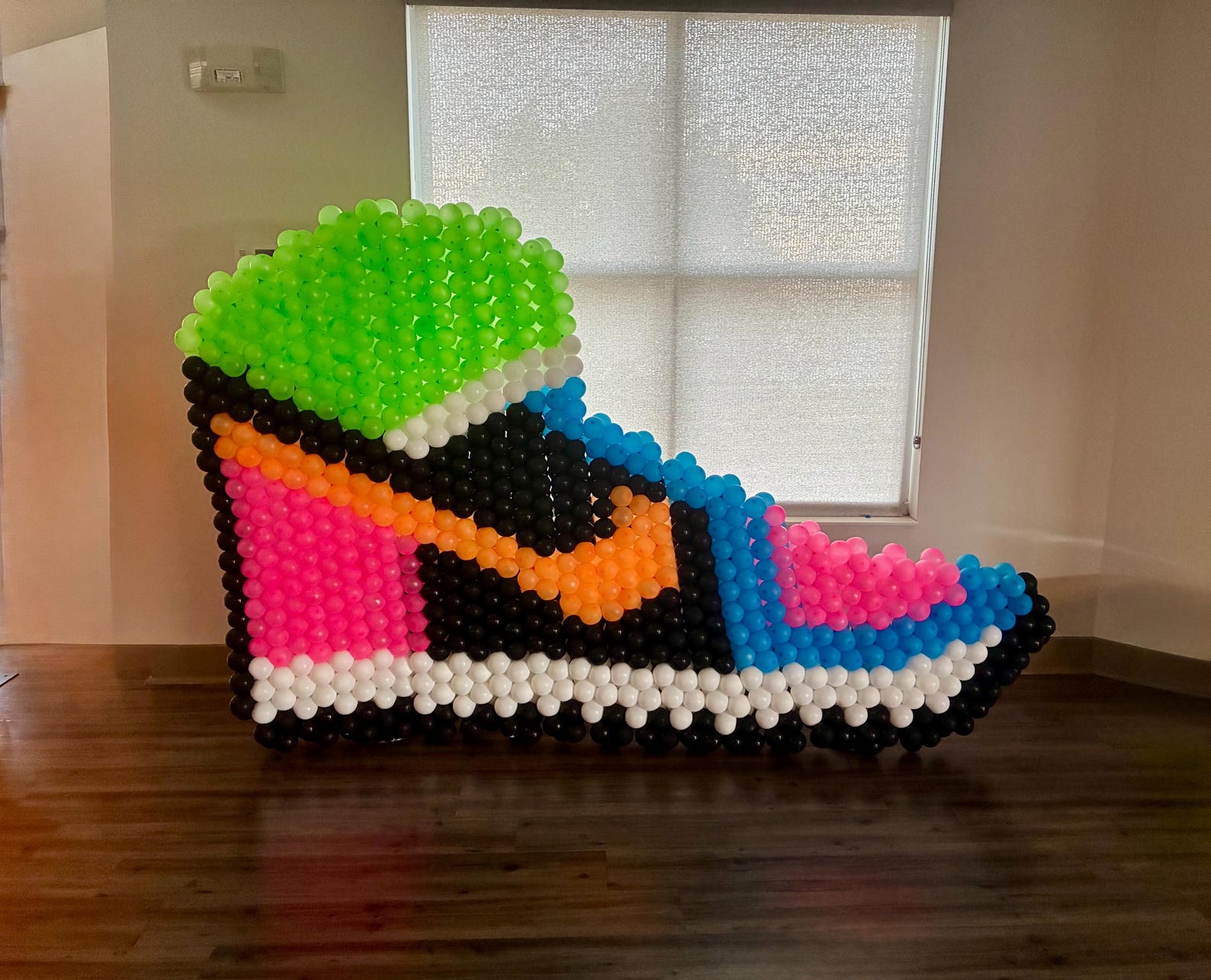 Colorful High-top Sneaker Balloon Mural Template – Digital Download ...