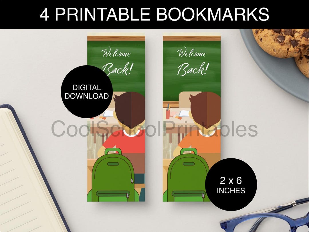 Welcome Back Bookmarks: Back to School Gifts for Students (printable ...