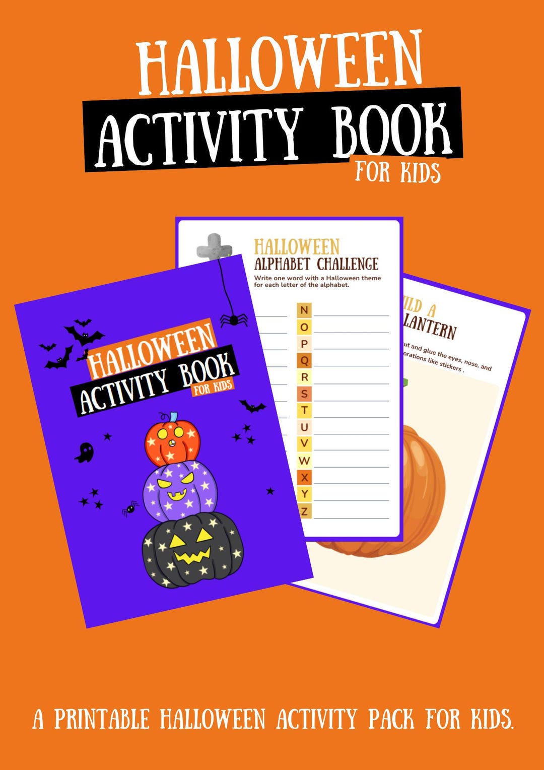 Halloween Activity Book for Kids - Etsy