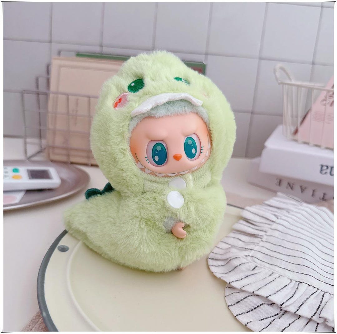 Labubu Green Dino Plush Onesie Costume Outfit | Fits Standard Labubu - Etsy
