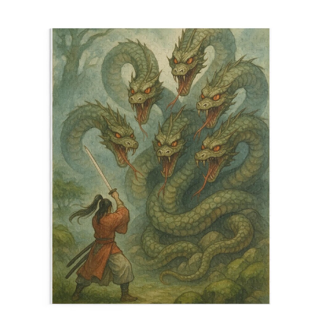 Yamata No Orochi Jigsaw Puzzle – Japanese Mythology Fantasy Art ...