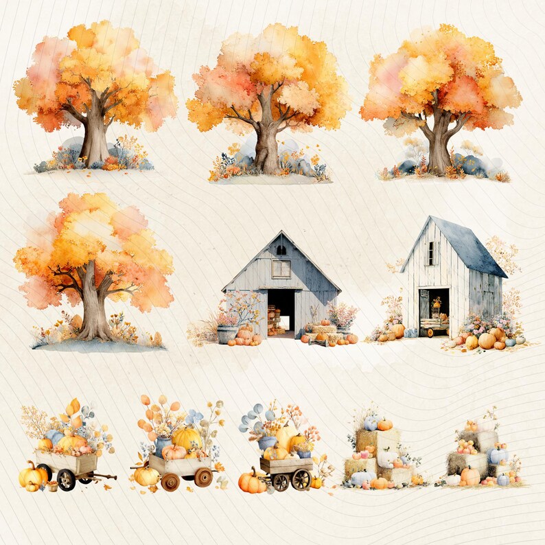 Fall Goose Clipart-autumn Farm Clipart-fall Cottagecore-seasonal Farm ...