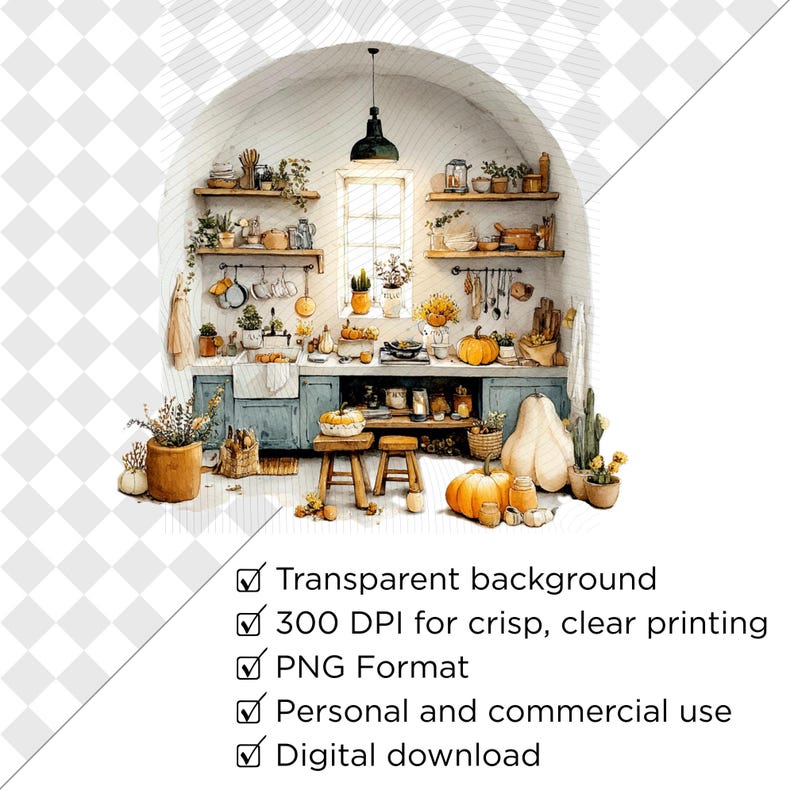 Thanksgiving Clipart Bundle-watercolor Clipart-thanksgiving Food ...
