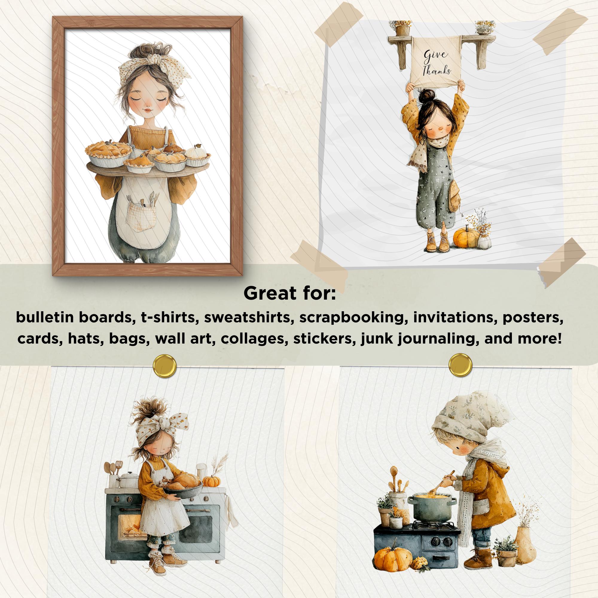 Thanksgiving Clipart Bundle-watercolor Clipart-thanksgiving Food ...