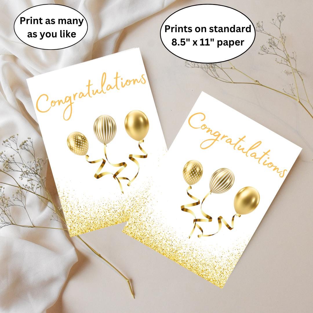 DIY Printable Card, Digital Greeting Card, Digital Birthday Card ...