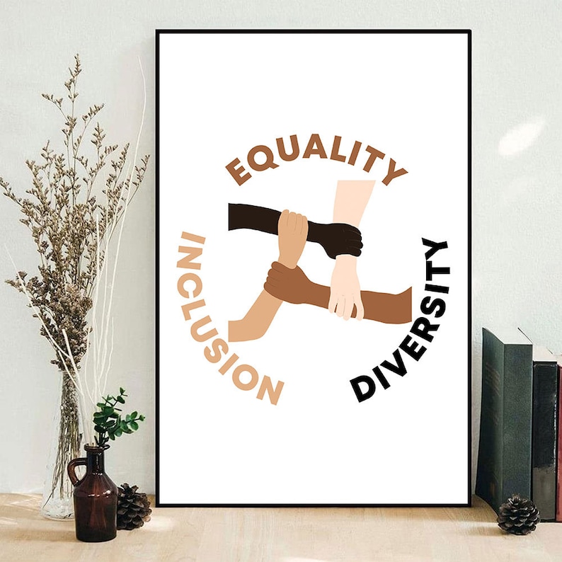 Equality Inclusion Diversity Poster Diversity Vintage Poster - Etsy