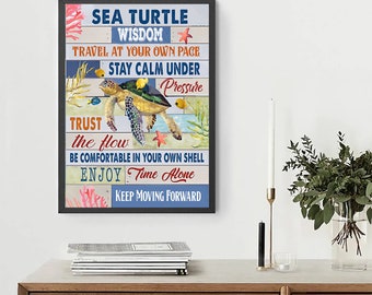Sea Turtle Poster - Etsy