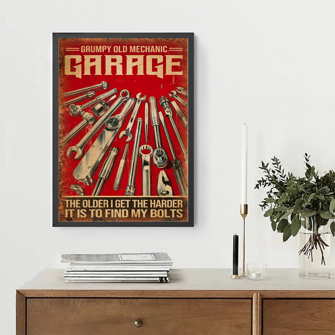 Grumpy Old Mechanic Poster Mechanic Vintage Poster Mechanic - Etsy