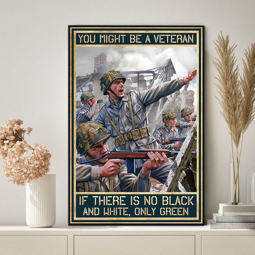 US Army Poster You Might Be a Veteran Poster Memorial Wall - Etsy
