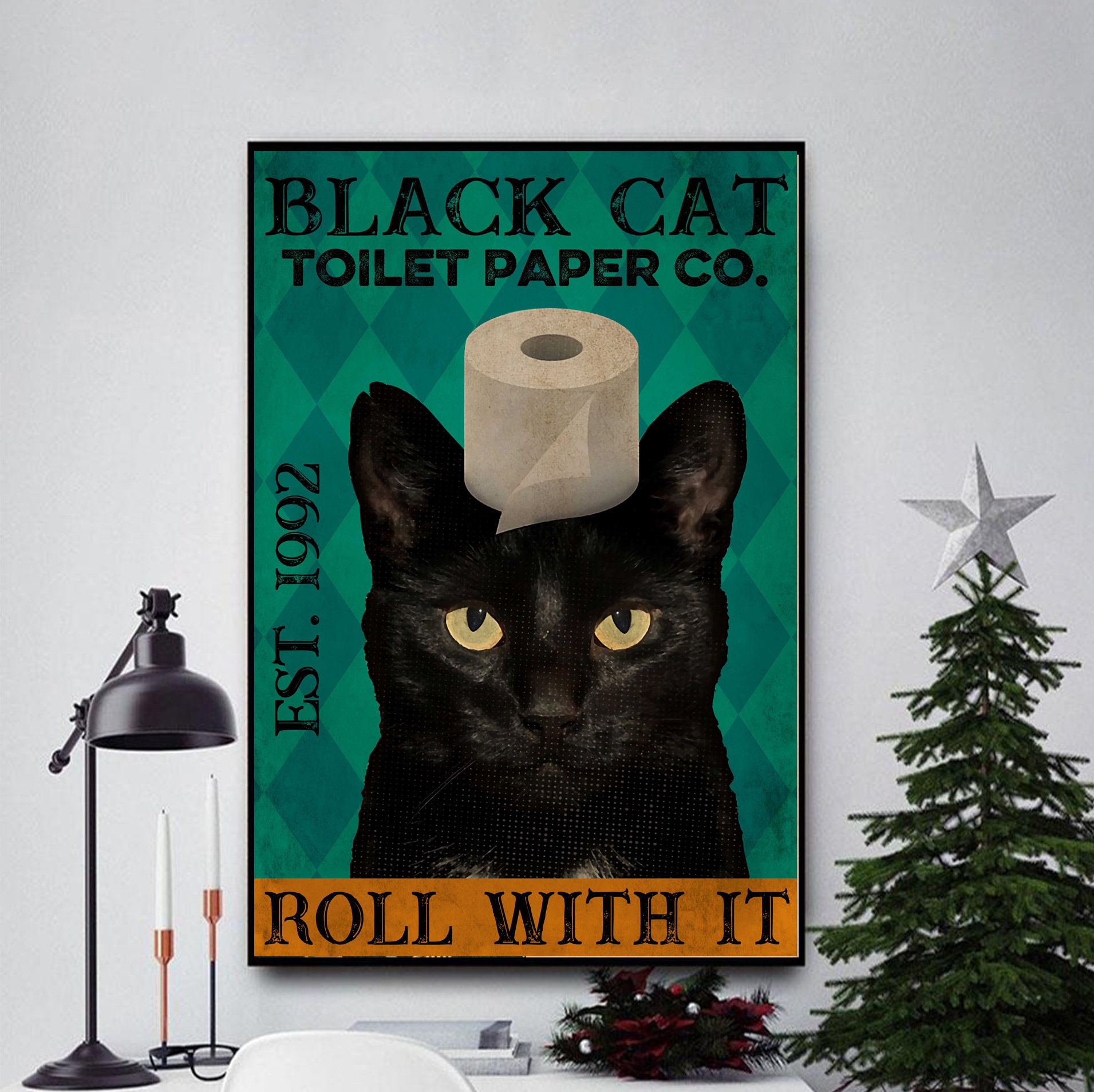 Cat Toilet Paper Sign