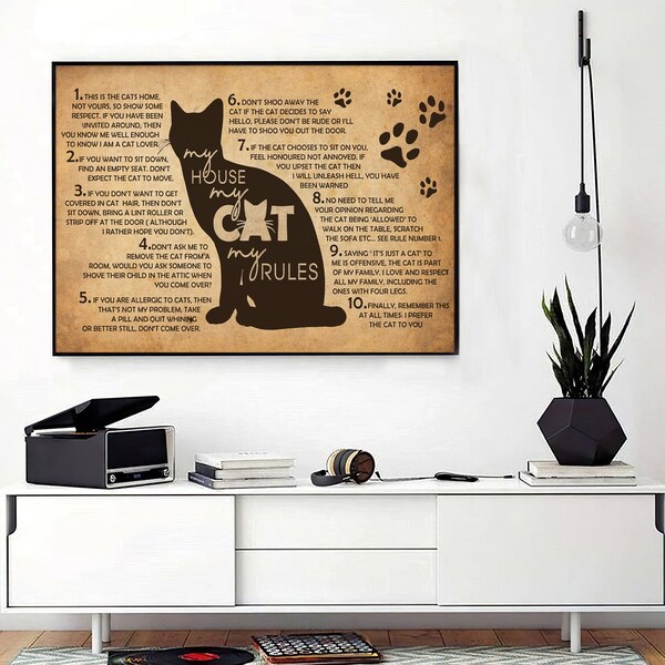 Cat Rules - Etsy
